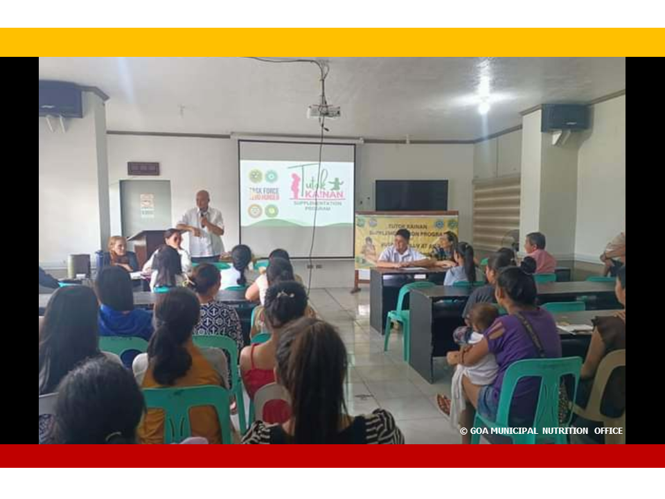 Tutok Kainan Supplementation Program para sa mga nutritionally at risk ...