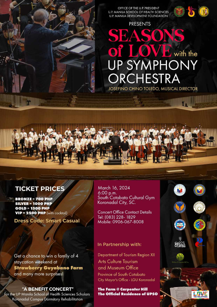 Concert ng UP Symphony Orchestra sa So.Cot, sa March 16 na - Brigada News