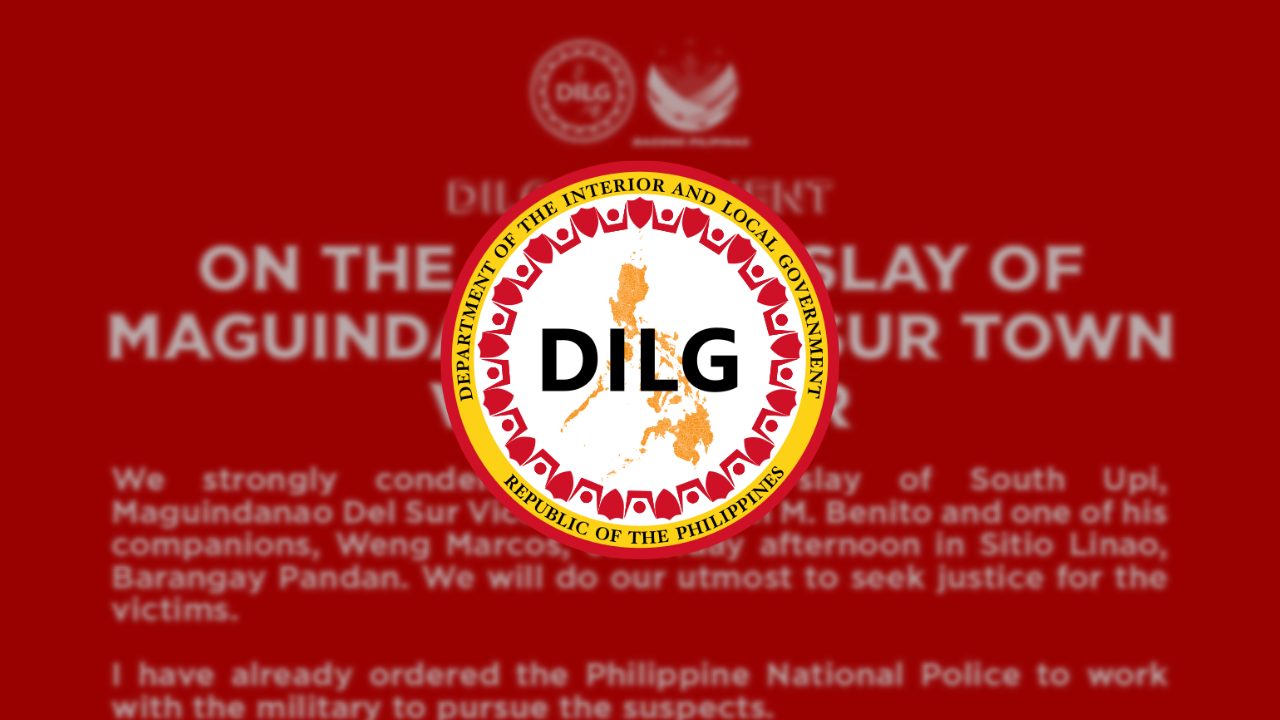DILG - mariing kinondena ang pag-ambush at pagpatay kay South Upi Vice ...