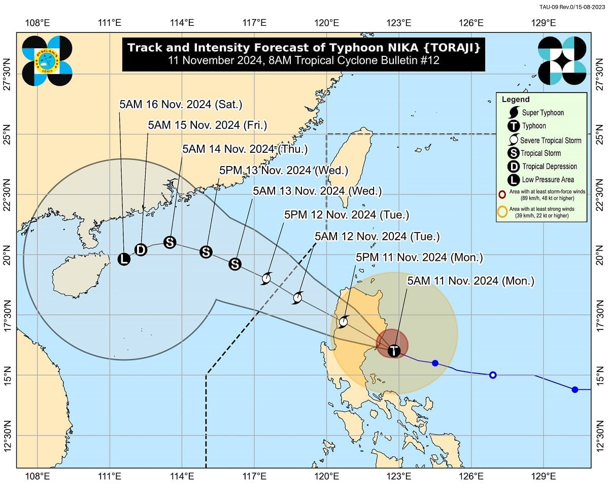 Typhoon Nika makes landfall in Aurora, PAGASA issues severe weather ...